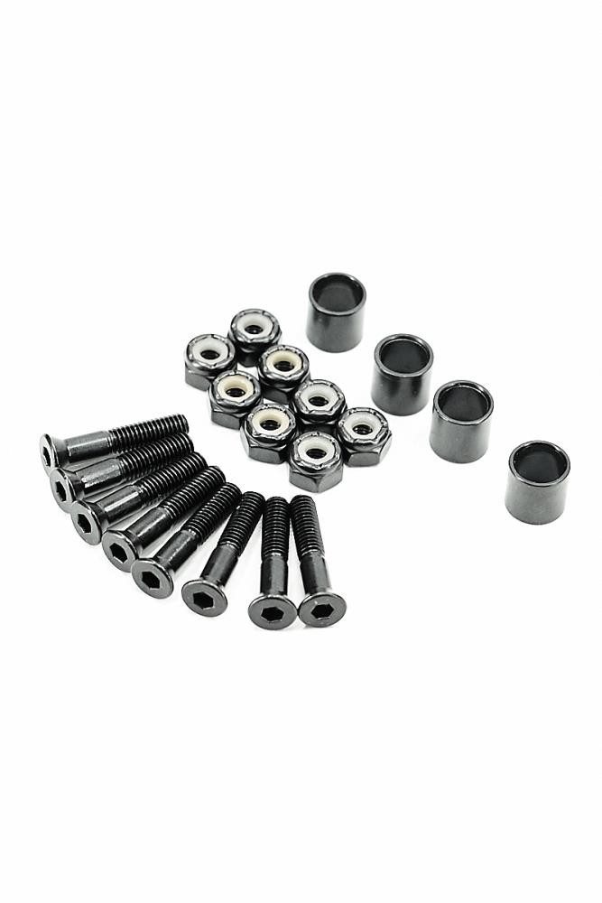 MDCN Nuts and Bolts 1 Inch Set Inbus Black | Skateboard Hardware ...