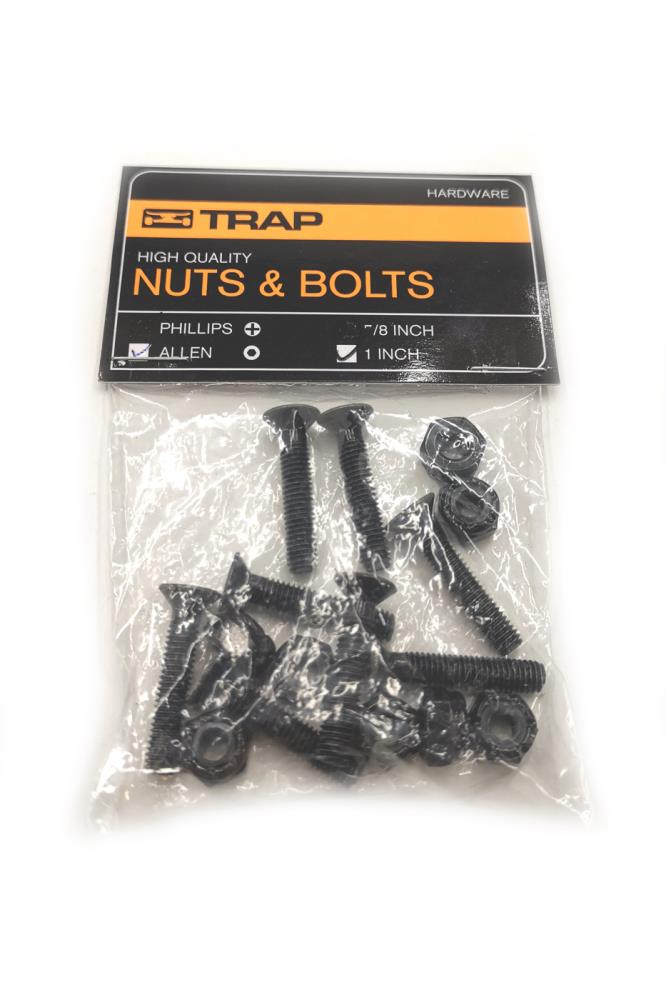 TRAP Nuts Bolts Imbus 1" | Skateboard Hardware | Skate | MDCN Distribution